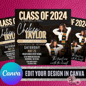 Class of 2024 Graduation Flyer 2024 Grad Flayer Grad Party Flyer DIY ...