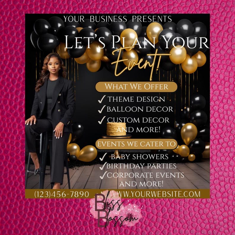 DIY Event Planner Flyer, Planner Flyer, Event Venue Flyer, Entrepreneur ...