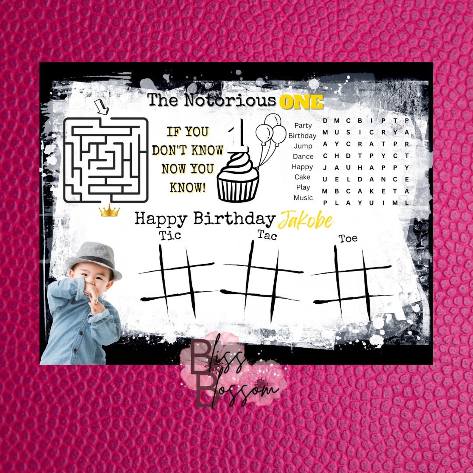 The Notorious One Coloring Page, First Birthday; Coloring Page ...