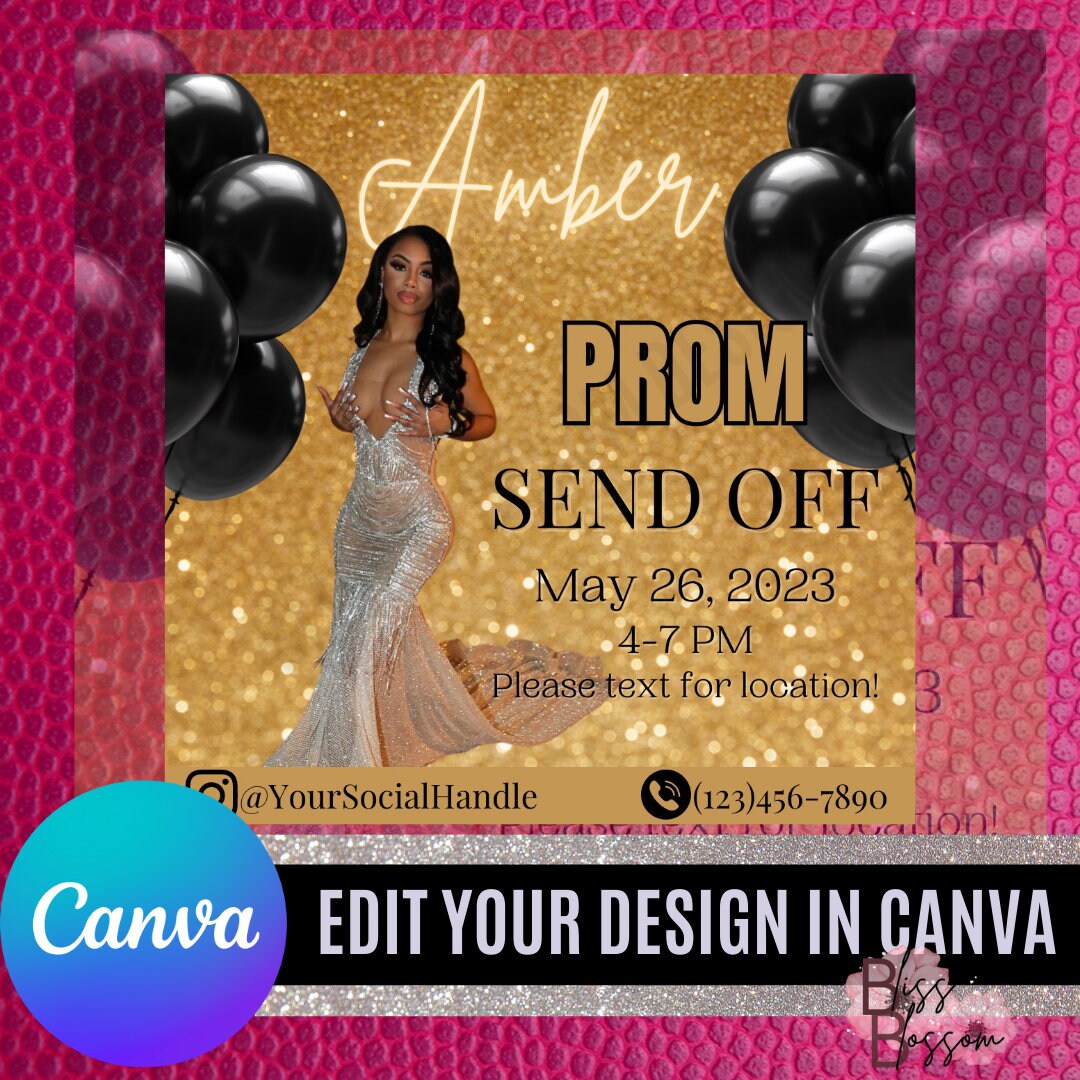 DIY Prom Send off Flyer, Prom Send off Invitation - Etsy