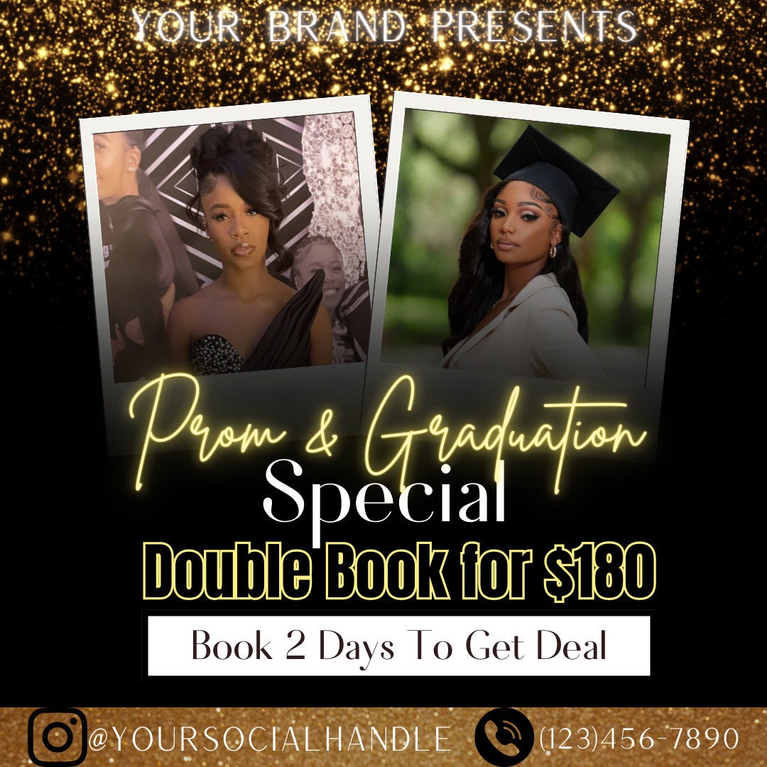 DIY Prom & Graduation Special Flyer, Prom Makeup Flyer, Makeup Booking ...
