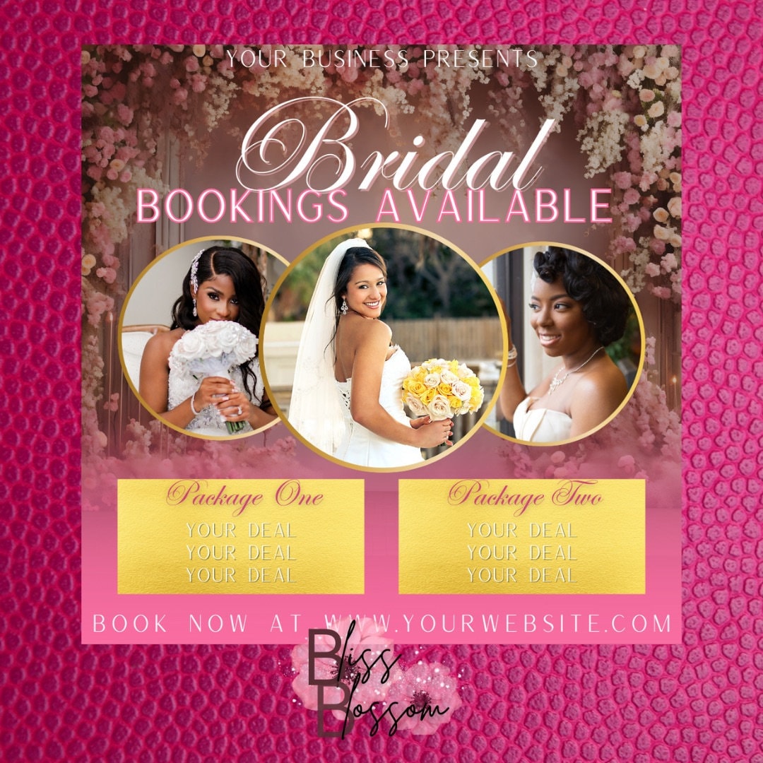 DIY Bridal Booking Flyer, Wedding Makeup Flyer, Makeup Booking Flyer ...
