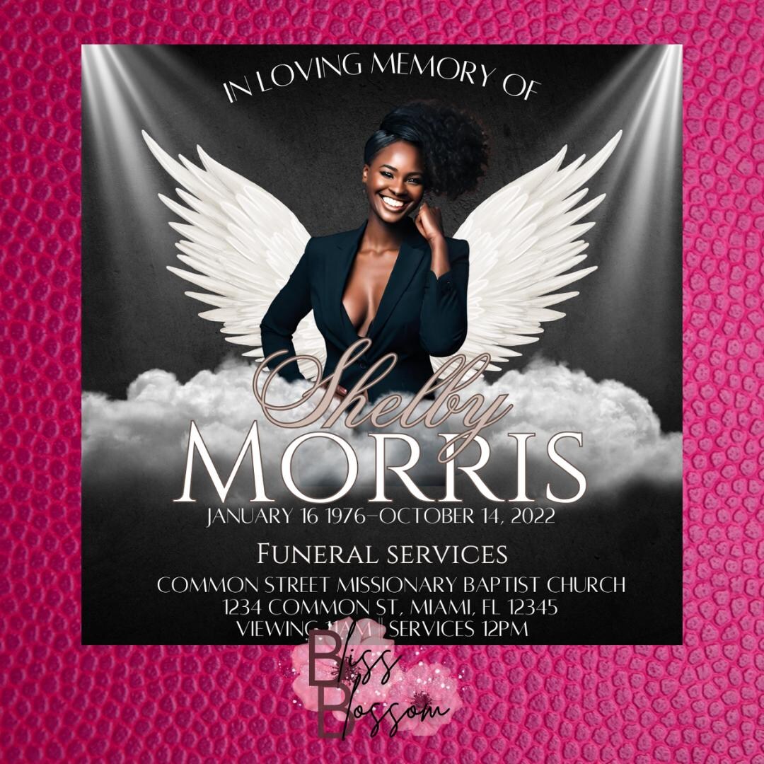 DIY Funeral Services Flyer; Rest in Peace Editable Flyer - Etsy