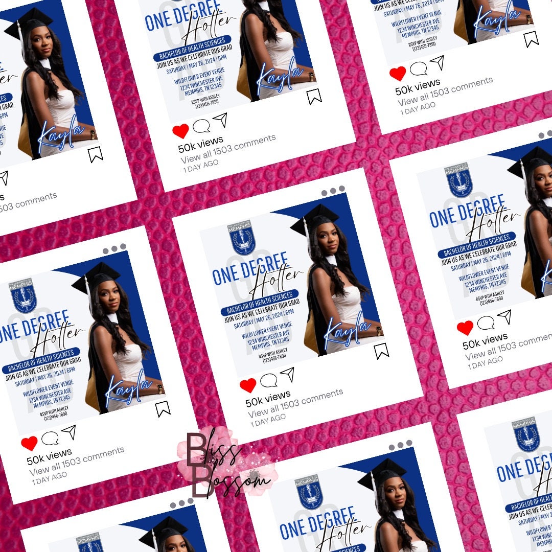 One Degree Hotter Flyer Graduation Flyer 2024 Grad Flayer Grad Party ...