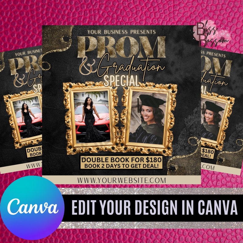 DIY Frame Prom & Graduation Special Flyer, Prom Makeup Flyer, Makeup ...