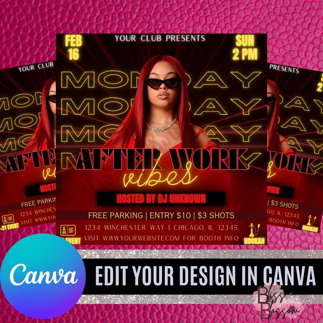 Monday Club Flyer Bundle; Party Flyer; DJ Flyer - Etsy