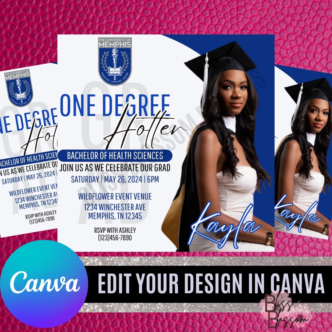 One Degree Hotter Flyer; Graduation Flyer; 2025 Grad Flayer; Grad Party ...