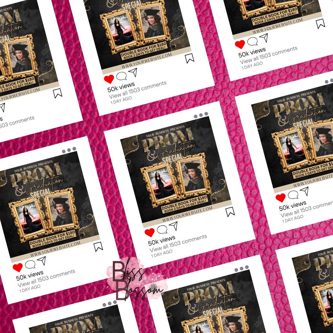 DIY Frame Prom & Graduation Special Flyer, Prom Makeup Flyer, Makeup ...