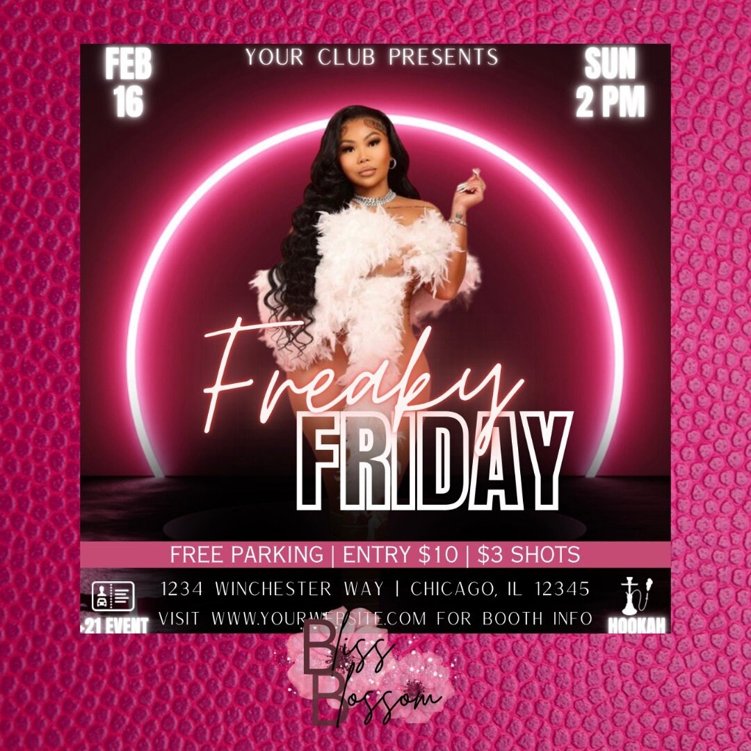 Freaky Friday Club Flyer Party Flyer DJ Flyer - Etsy