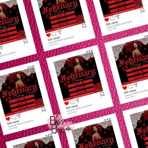 DIY February Valentine, February Flyer, Shop Now Flyer, Hair Flyer ...