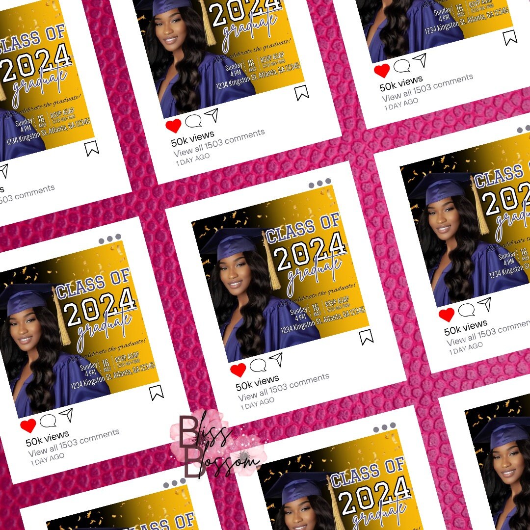 Class of 2024 Flyer Graduation Flyer 2024 Grad Flayer Grad Party Flyer ...