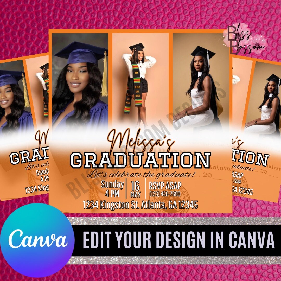 Class of 2025 3 Column; Graduation Flyer; 2025 Grad Flayer; Grad Party ...