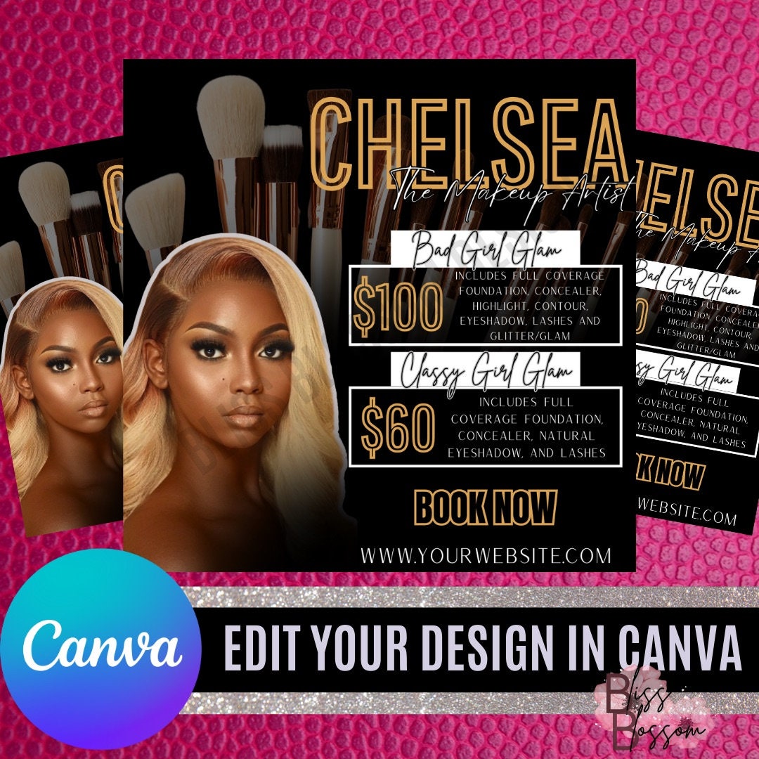DIY Makeup Flyer, Makeup Booking Flyer, Makeup Flyer - Etsy
