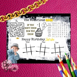 The Notorious One Coloring Page, First Birthday; Coloring Page ...