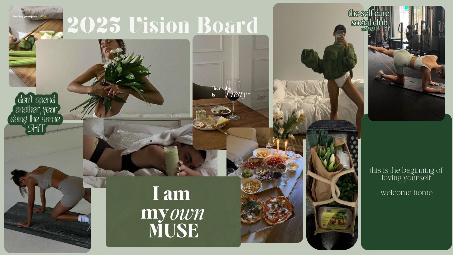 GAZE FONT Vision Board Printable, Digital Template, Classic, Fully ...