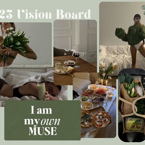 GAZE FONT Vision Board Printable, Digital Template, Classic, Fully ...