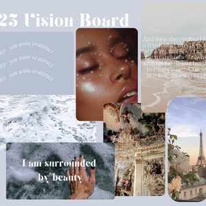 GAZE FONT Vision Board Printable, Digital Template, Classic, Fully ...