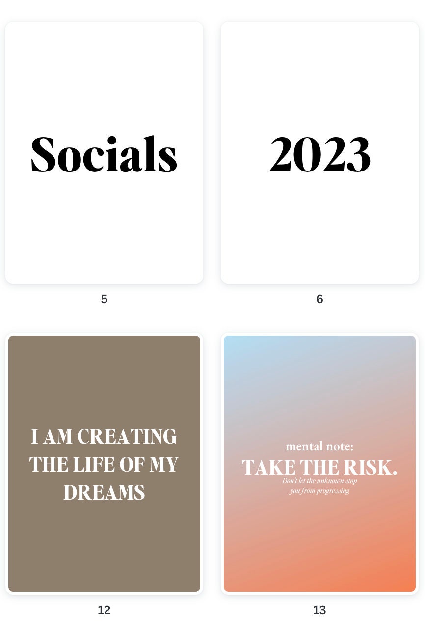 2023 Vision Board Kit | 205 High Resolution Vision Board Downloads and ...