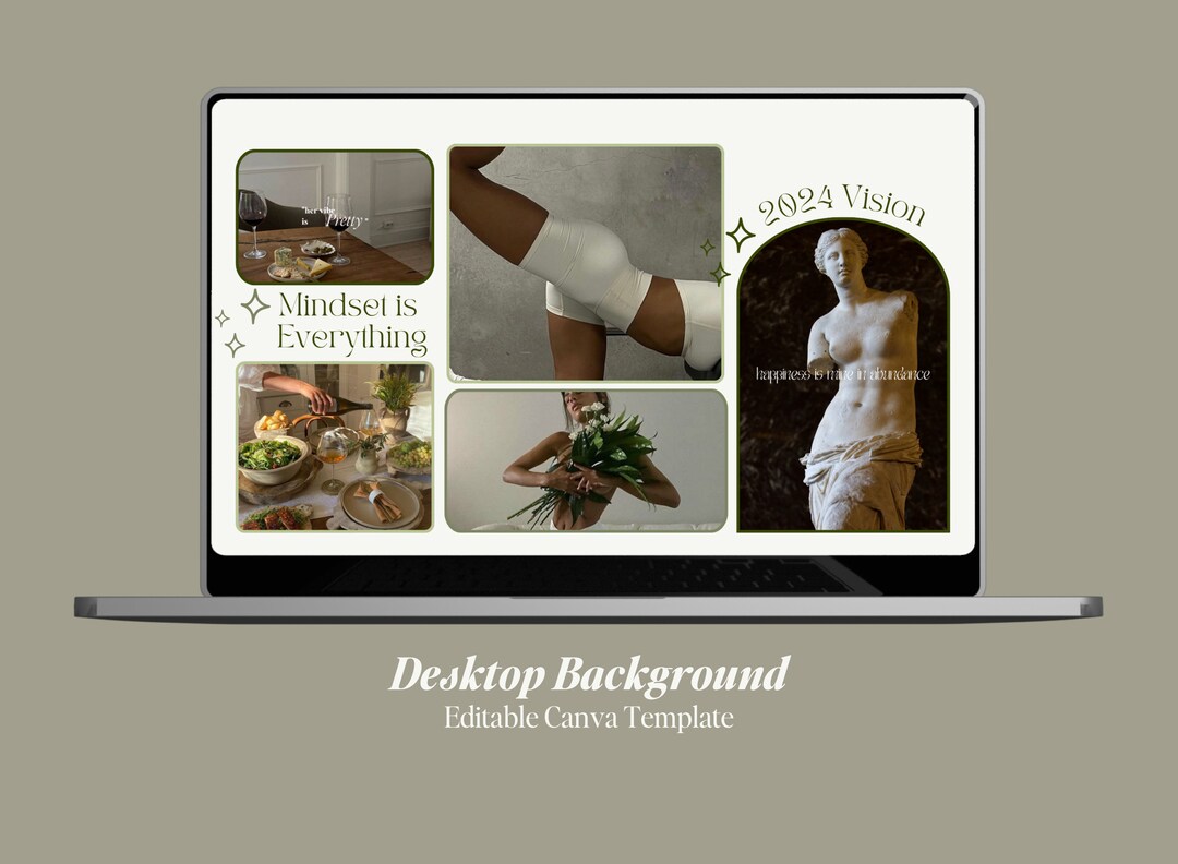 Editable Desktop Vision Board | Vision Board, Desktop Background, iPad ...