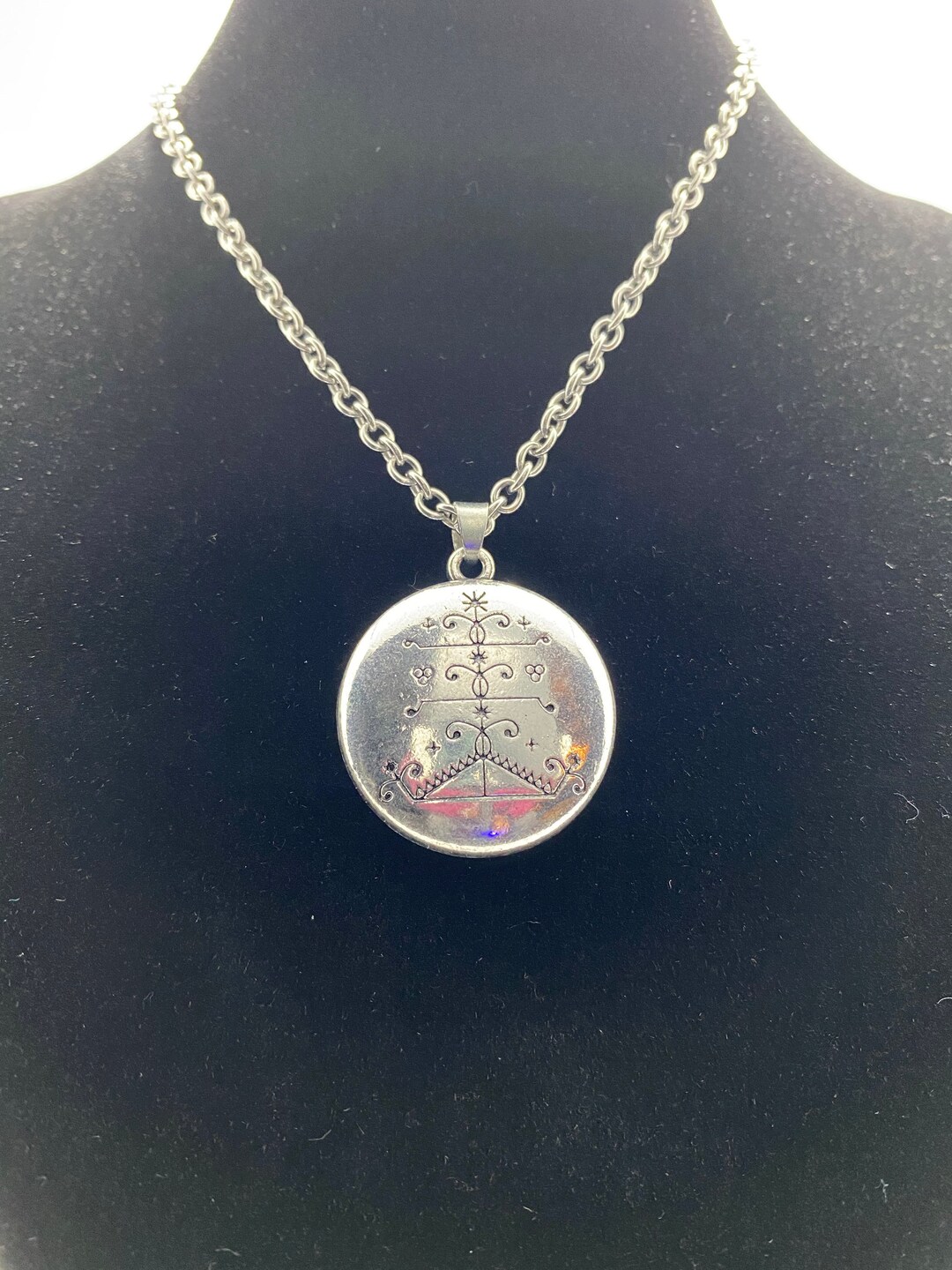 Spiritual Orisha Ogou Feray Veve Pendant Necklace - Etsy