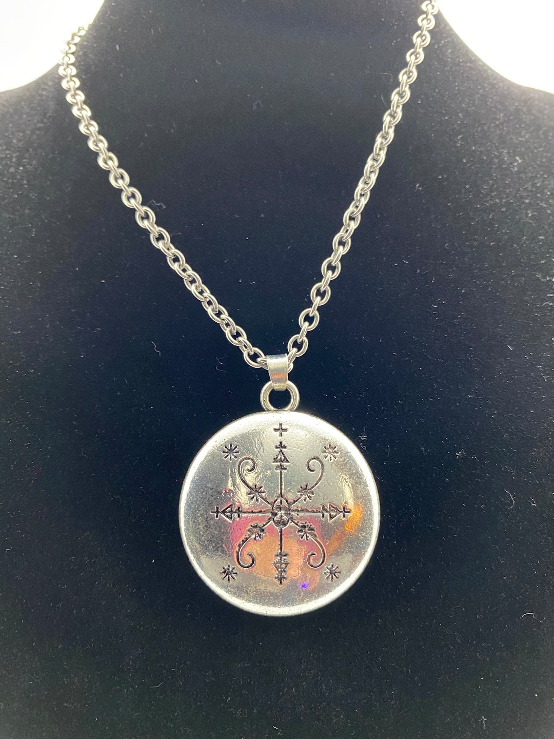 Spiritual Orisha Met Kalfou Veve Pendant Necklace - Etsy