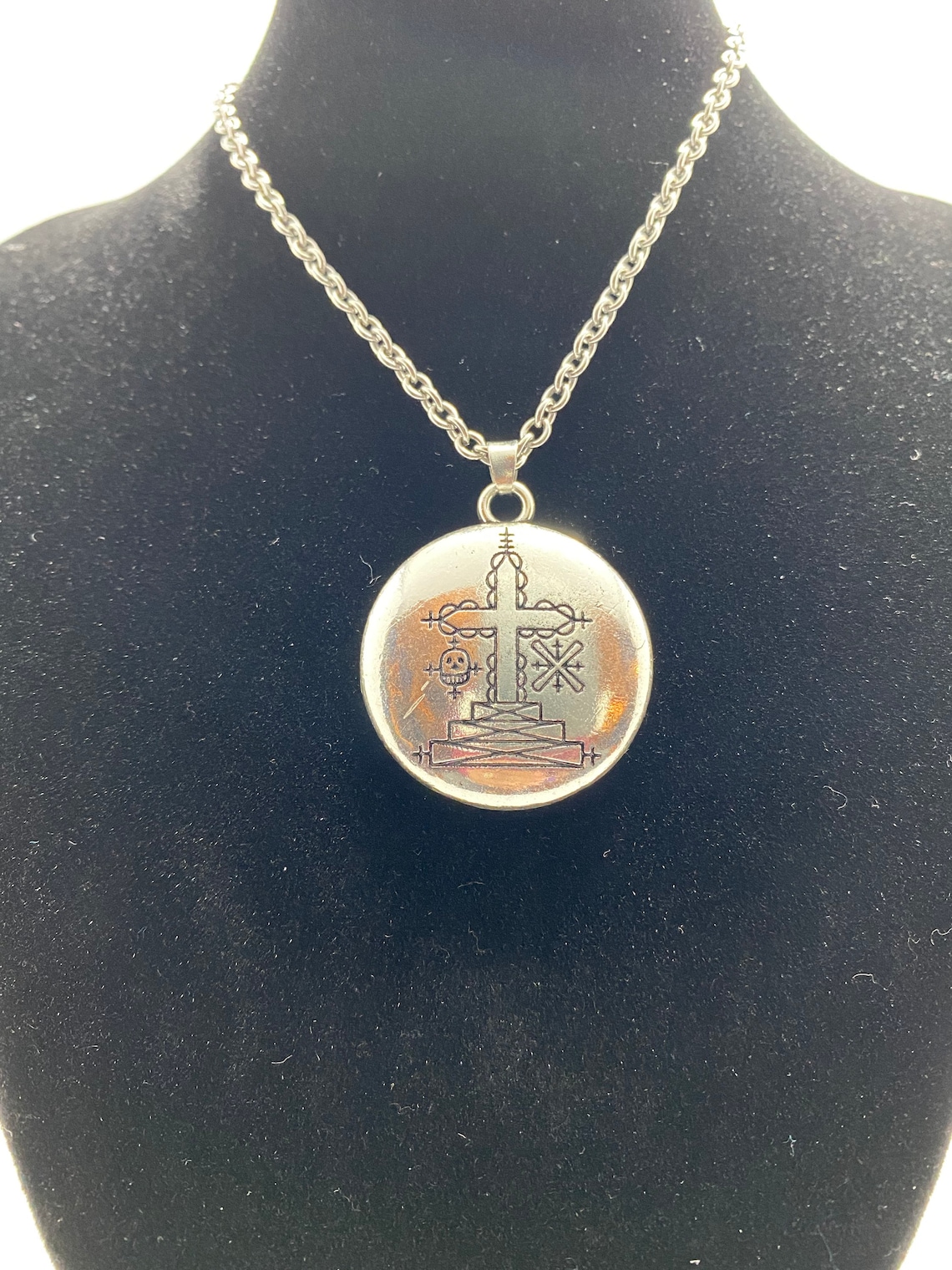 Spiritual Orisha Papa Ghede Veve Pendant Necklace - Etsy