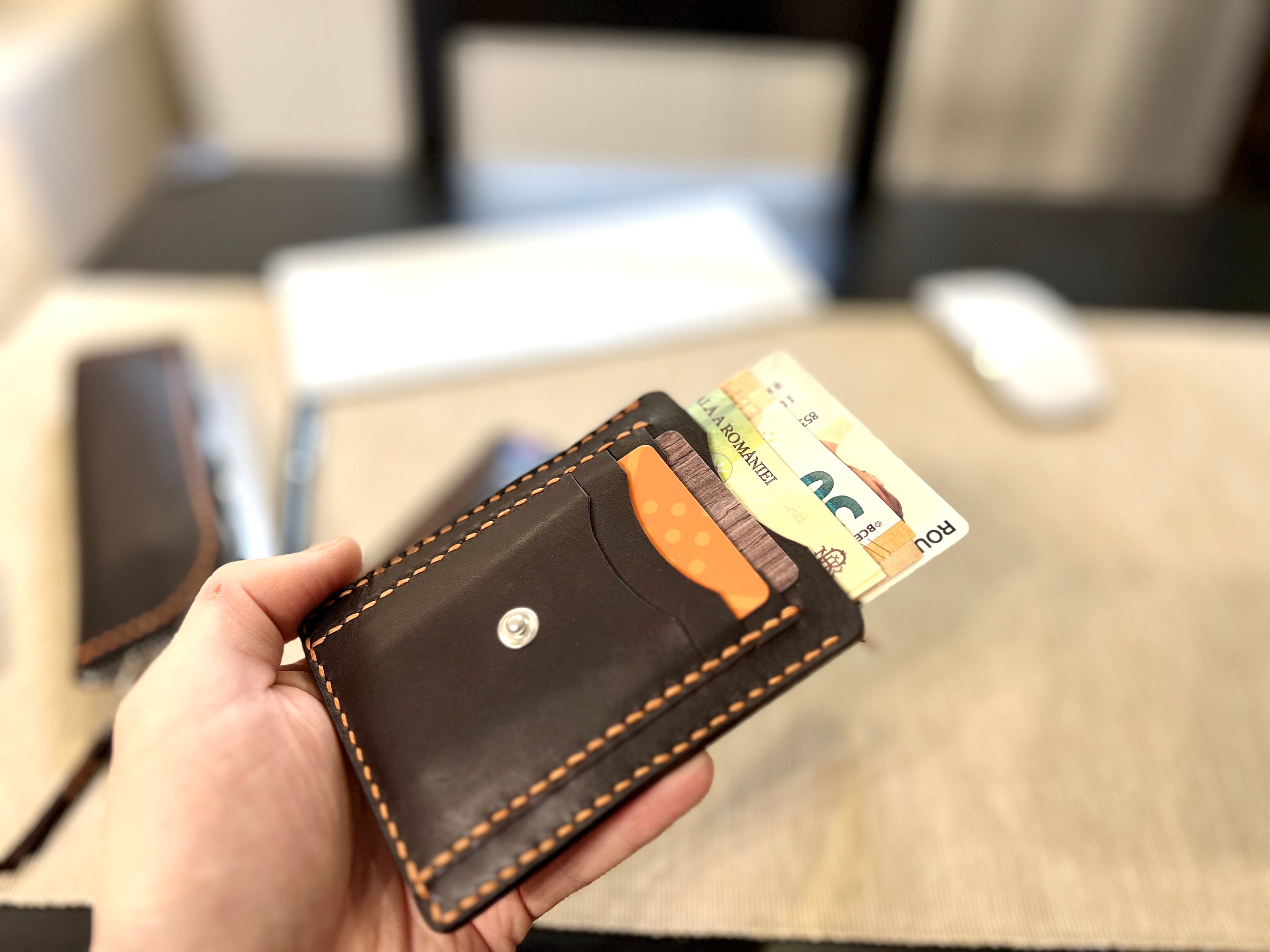Wallet for up to 5 Cards, Multi Currency Money and ID PDF Leather Craft ...