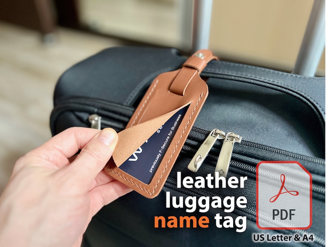 Leather Luggage Tag PDF Pattern - Create Simple and Stylish Bag ...
