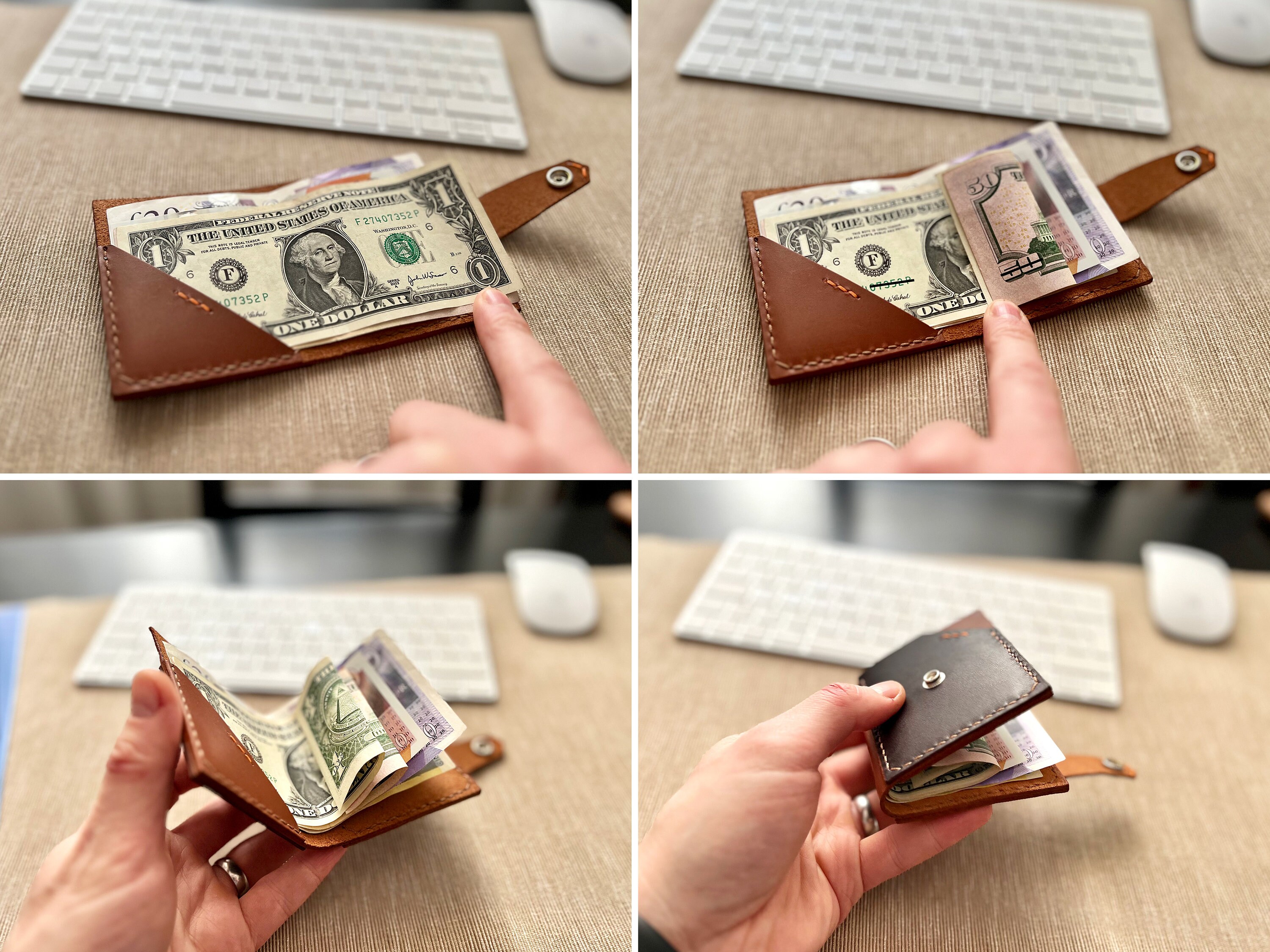 Slim Bifold Wallet for Cards & Money With Minimalist Design-small - PDF ...