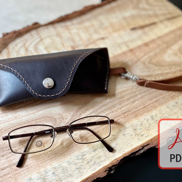 Leather Glasses Case Template - Etsy