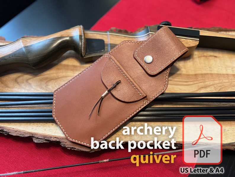 Leather Archery Back Pocket Quiver With Belt Clip PDF Digital Pattern ...