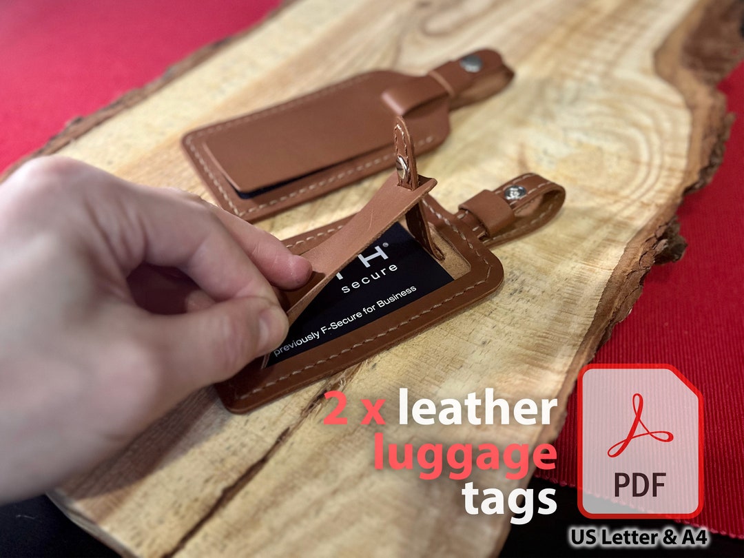 Leather Luggage Tag Pack PDF Pattern, Simple and Stylish Leather Bag ...