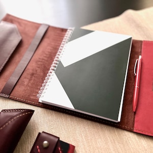 A5 Leather Notebook Cover Pattern V2 With Clip Pen Holder DIY Notebook ...
