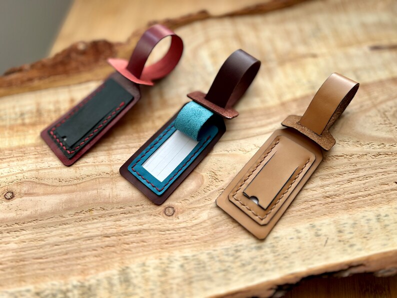 Leather Luggage Name Tag PDF Pattern Travel in Style With Customized ...