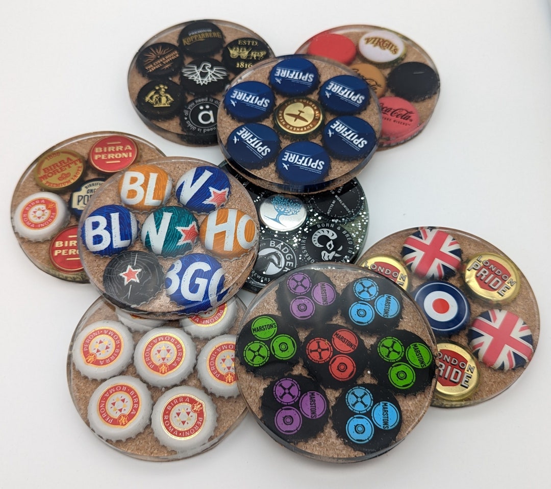 Bottle Cap Coasters - Etsy