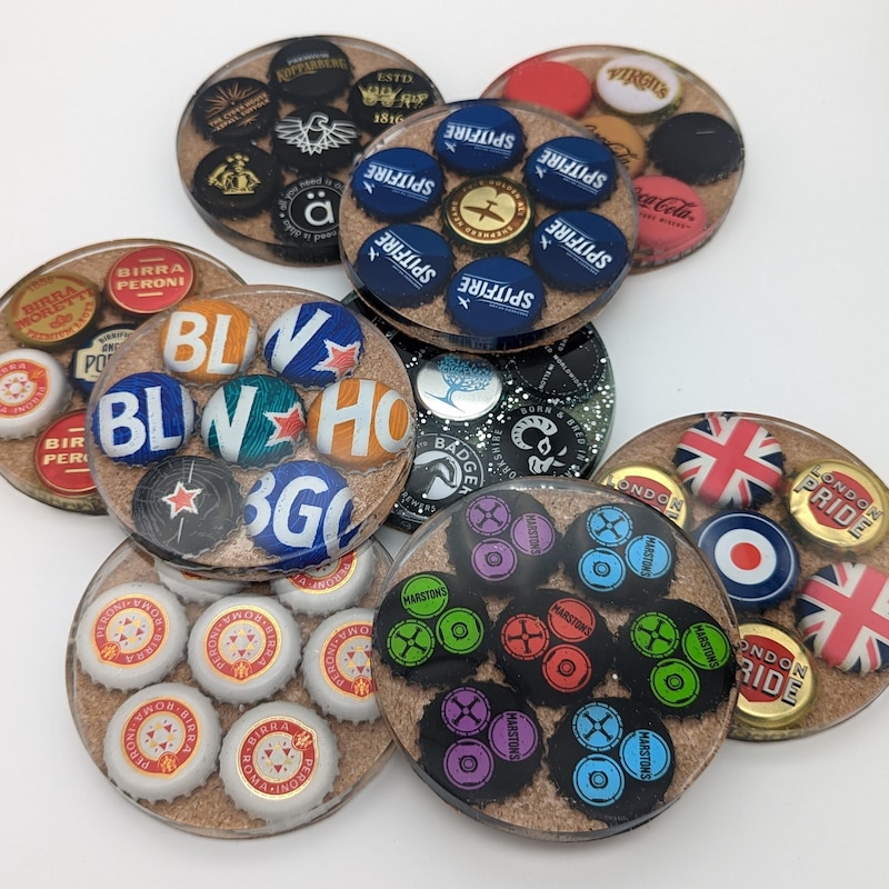 Beer Cap Coasters - Etsy