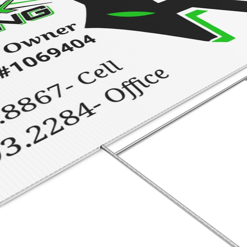 Custom Business Card Yard Sign - Etsy