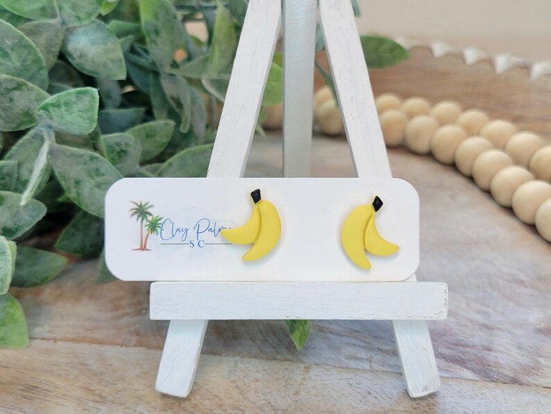 Banana Earrings: Polymer Clay Fruit Earrings, Hypoallergenic Summer ...