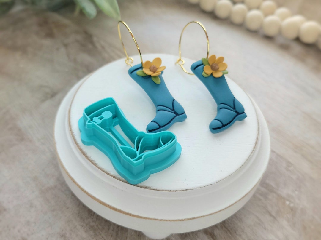 Boot Cutters Polymer Clay Cutters Embossed Spring Cutter Garden Cutter ...