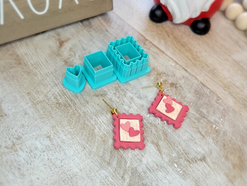 Love Postage Stamp Polymer Clay Cutters - Etsy