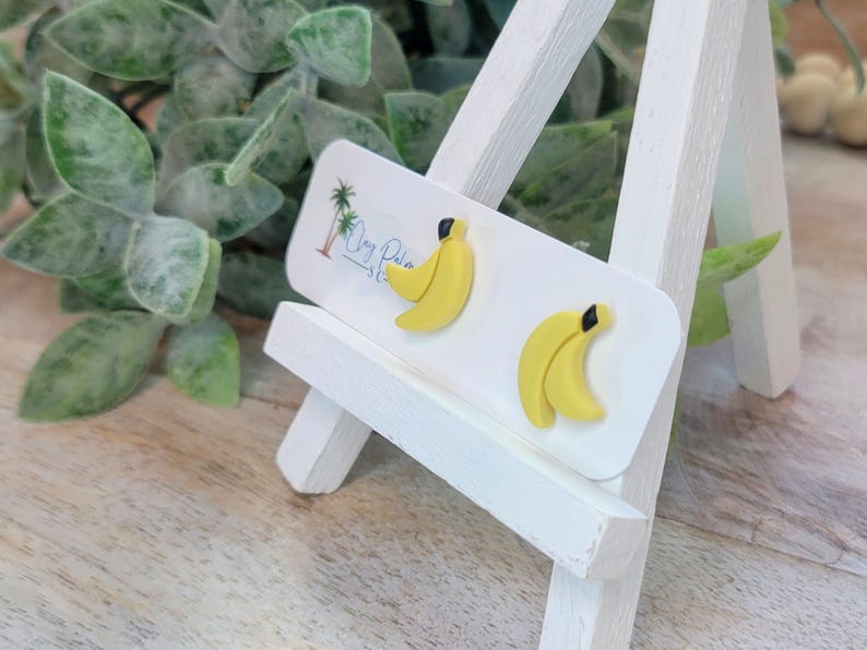 Banana Earrings: Polymer Clay Fruit Earrings, Hypoallergenic Summer ...