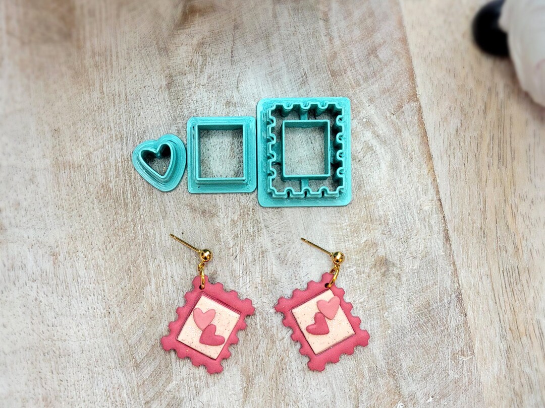 Postage Stamp Polymer Clay Cutters, Valentine's Day Cutter, Stamp ...