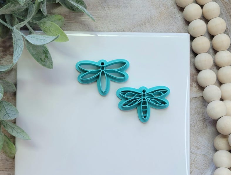 Dragonfly Clay Cutters: Insect Embossed Cutter Set - Etsy