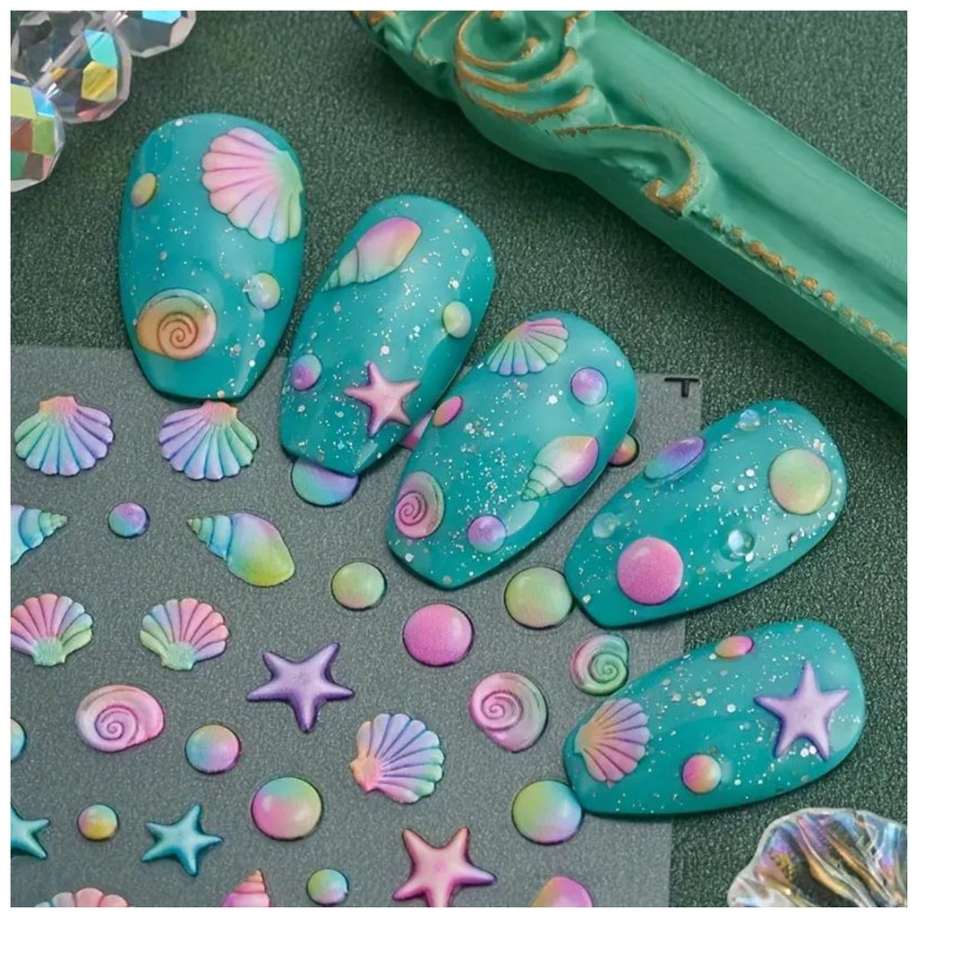 1pc 5D Shell Starfish Nail Art/embossing Stick Tweezers - Etsy
