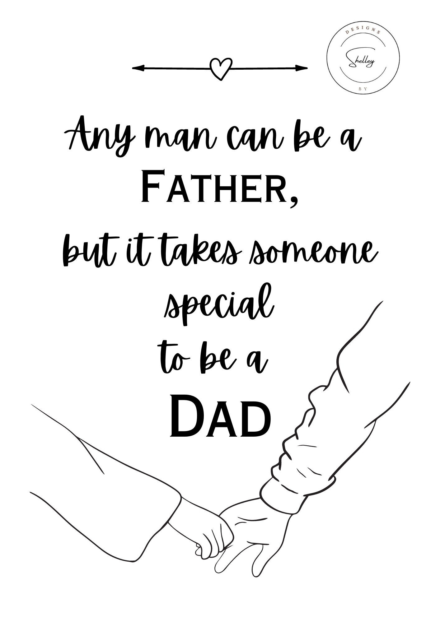 Father's Day Quote Digital Download Print, Dad Quote, Father's Day Gift ...