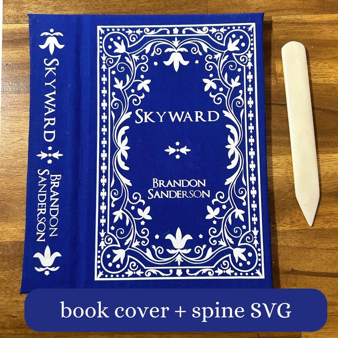 Book Cover and Spine SVG - Victorian Lillies - Cricut HTV File for ...