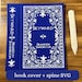 Book Cover SVG and Spine Decoration Cricut HTV File for Bookbinding ...
