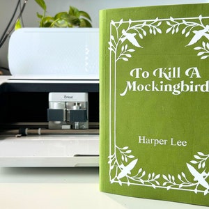 Book Cover SVG Swallows Cricut HTV File for Bookbinding, Gold Foil ...