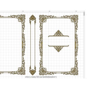 Book Cover, Spine, and Cover Ornament - Elegant Wireframe Monoline ...