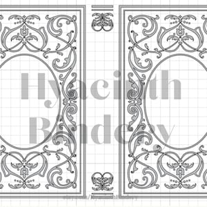 Book Cover and Spine SVG - Victorian Elegant Scrollwork - Cricut HTV ...